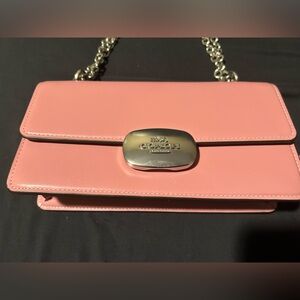 Coach | Bags | Coach Eliza Flap Crossbody Bag In True Pink Silver ...
